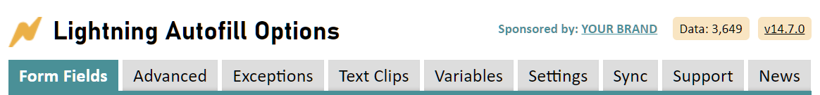 Sponsorship : Lightning Autofill